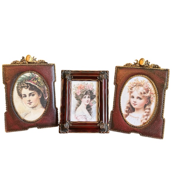 Vintage | Accents | 3 Vintage Victorian Frames With Pretty Ladies ...